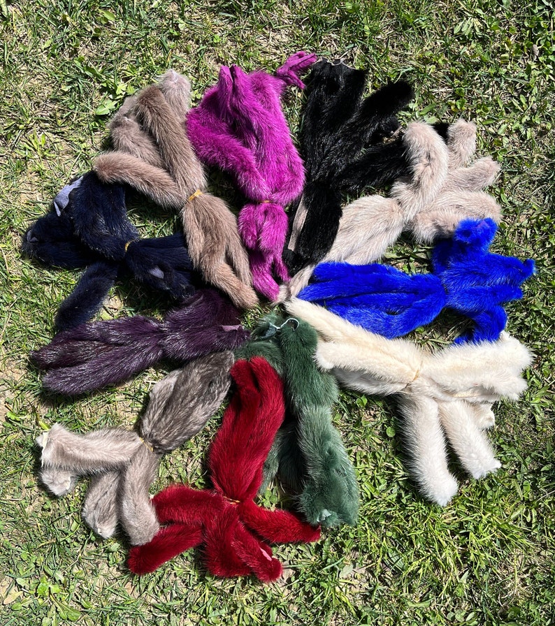 INCREDIBLE MINK TAILS 10 Different Colors Mink Fur Tails Toy - Etsy