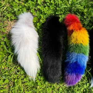 7 Different Color Foxtails, Rainbow Fox Tail, Cat Dog Toys, Fox Tail ...