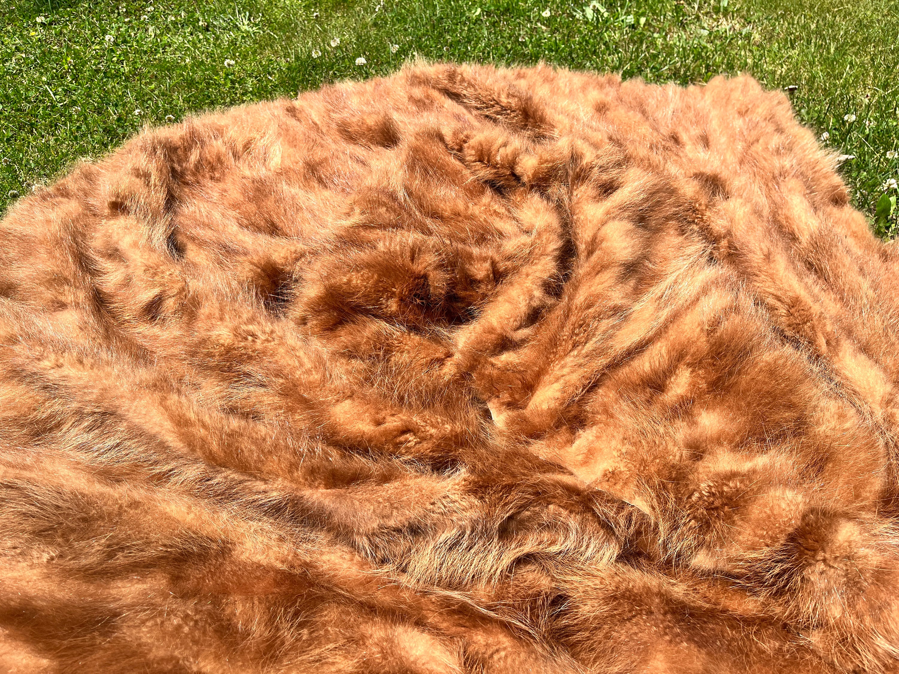 Genuine Raccoon Fur, Throw Fur Plate, Natural Color Fur, Real Animal ...
