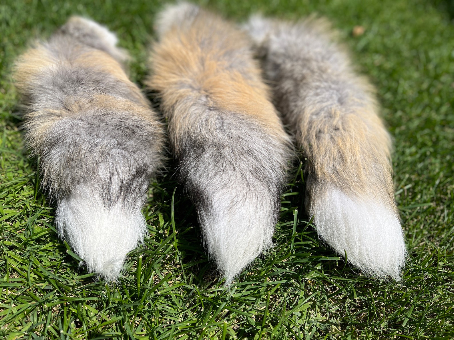 NATURAL COLOR FOXTAIL White Fur Costume Tails Fox Fur - Etsy