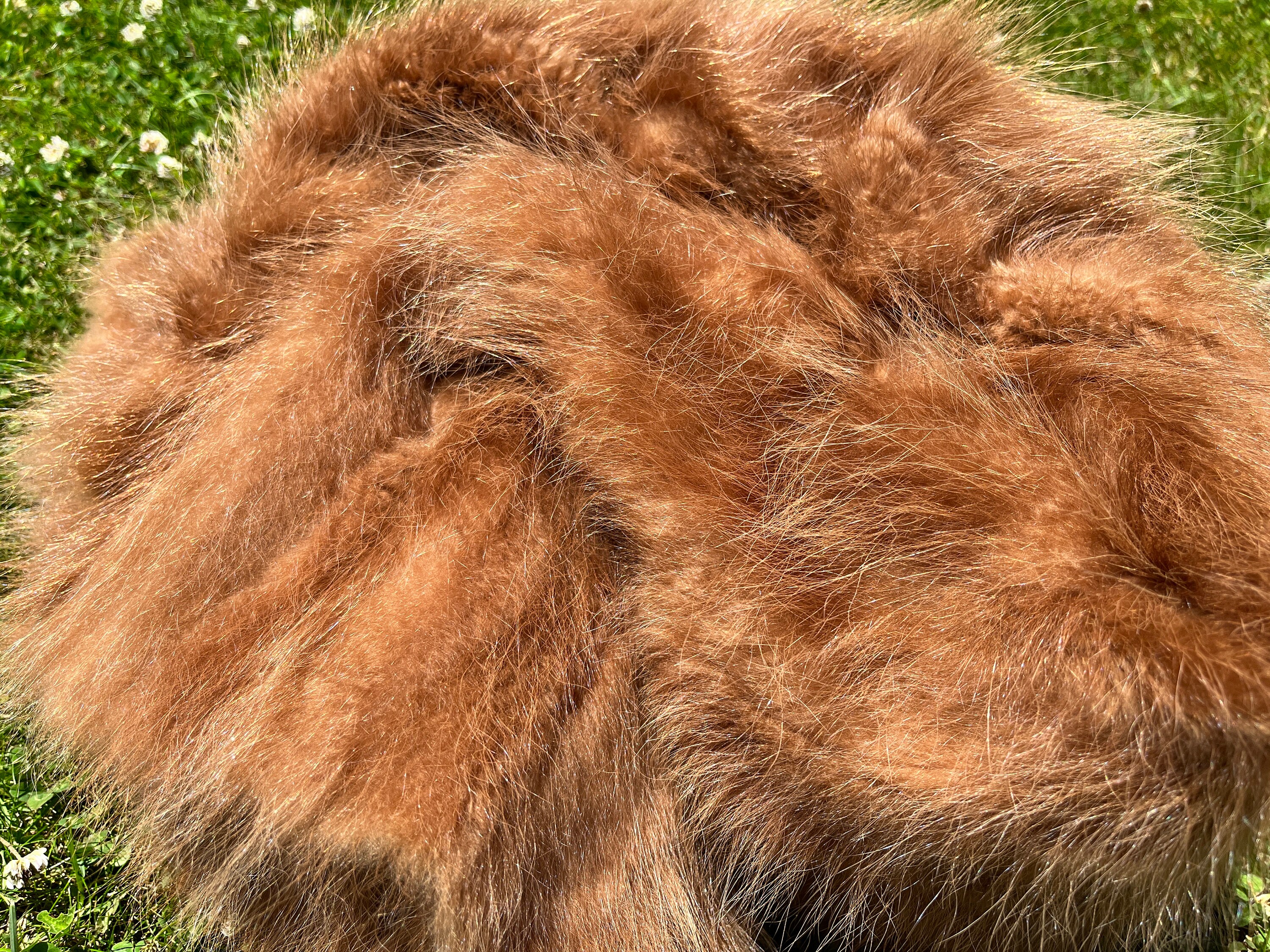 Genuine Raccoon Fur, Throw Fur Plate, Natural Color Fur, Real Animal ...
