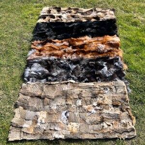 5 Different Wild Animal Furs, Silver Fox Fur, Lynx Fur, Canadian Fox ...
