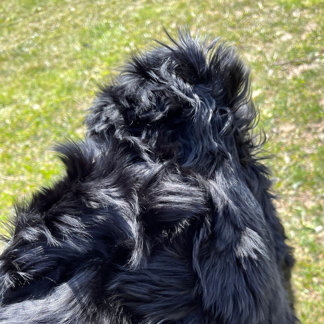 Rare Alpaca Fur Throw Animal Hide Genuine Fur Black Color - Etsy