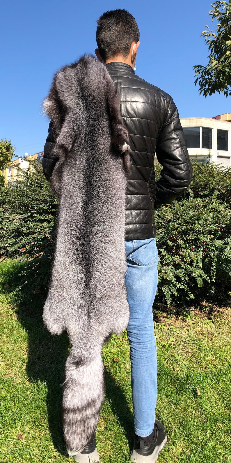 Genuine Silver Fox Fur 1st Class Fox Pelt Real Wild Fox Furs - Etsy