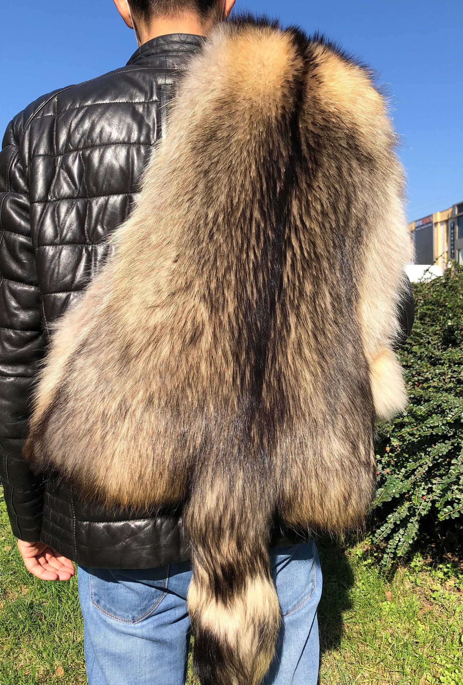 Genuine Finland Raccoon Large Size Hunting Animal Pelt Fluffy Soft ...