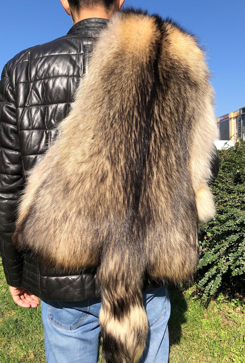 Genuine Finland Raccoon Large Size Hunting Animal Pelt Fluffy Soft ...