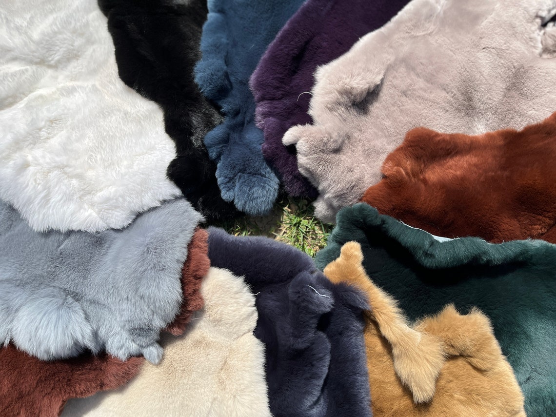 12 Different Color Rabbit Fur Genuine Fur Real Rabbit - Etsy