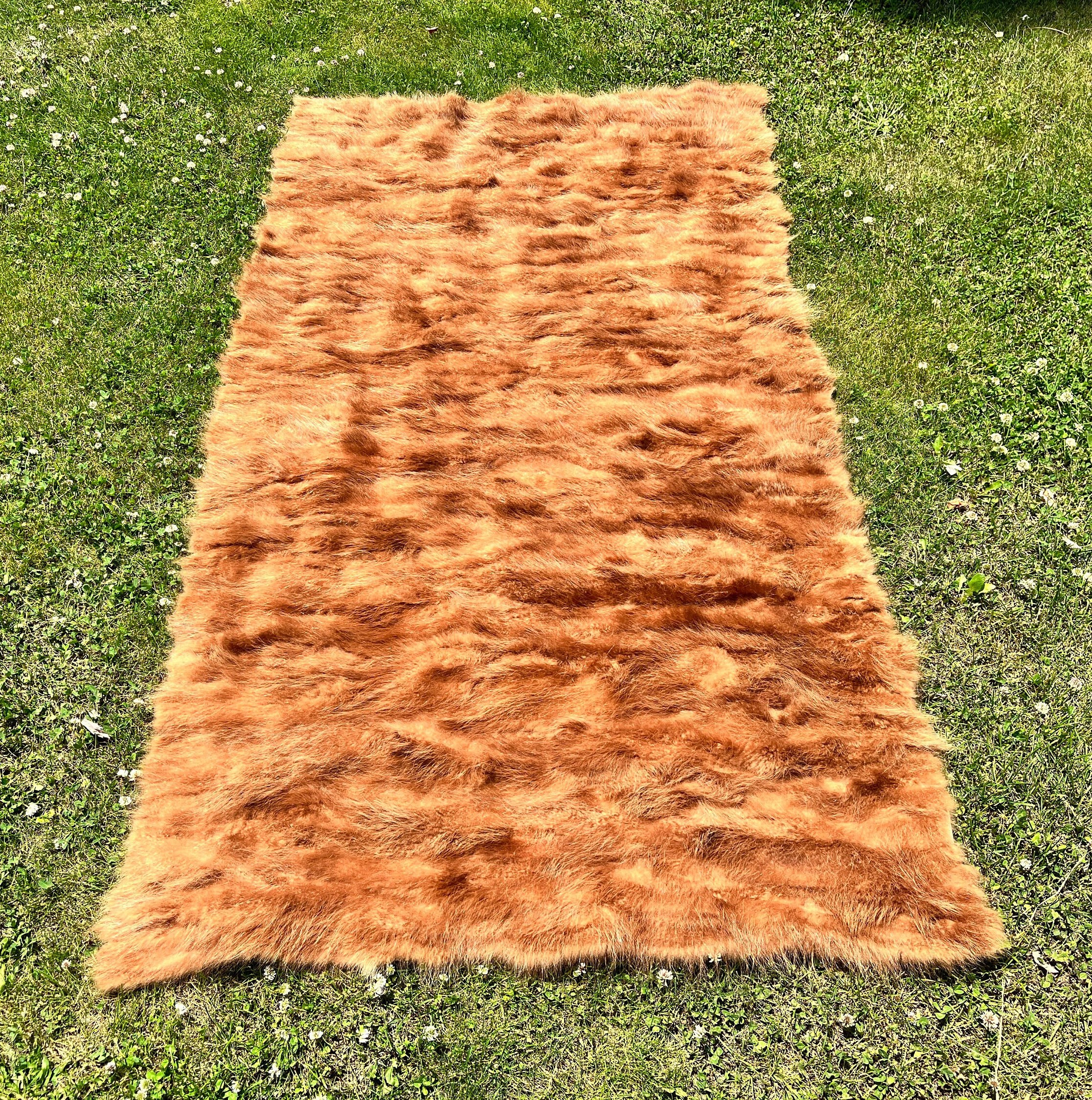 Genuine Raccoon Fur, Throw Fur Plate, Natural Color Fur, Real Animal ...