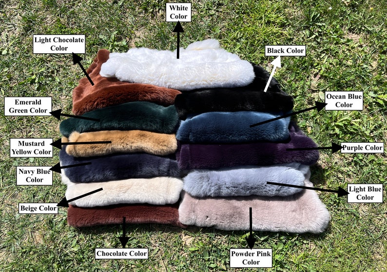 12 Different Color Rabbit Fur Genuine Fur Real Rabbit - Etsy