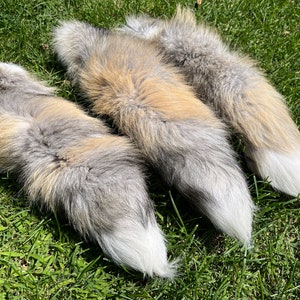 9 Different Color Foxtails, Cat Dog Toys, Pet Toys, Fox Fur Tail ...