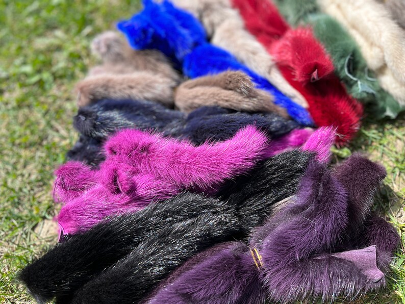 INCREDIBLE MINK TAILS 10 Different Colors Mink Fur Tails Toy - Etsy