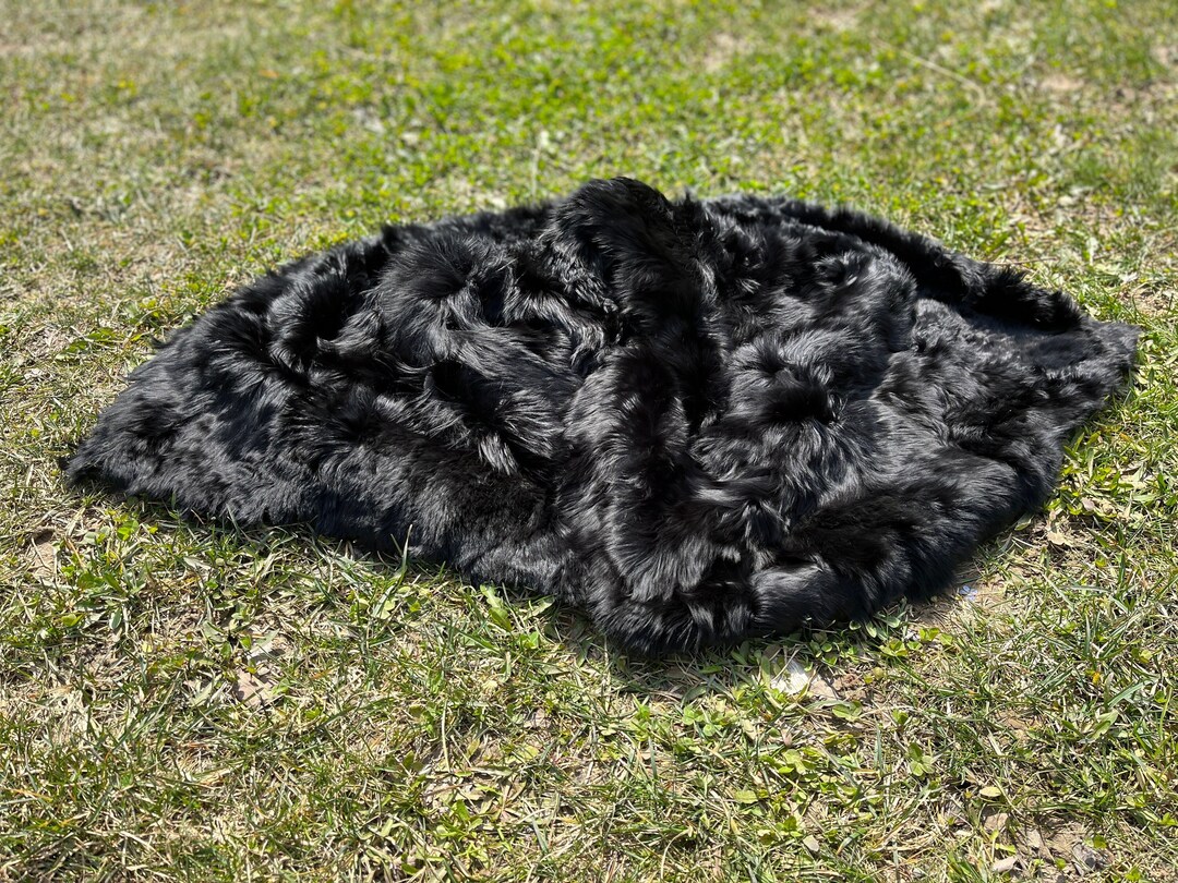 Patchwork Alpaca Hide Real Alpaca Fur Black Fur Curly - Etsy Canada