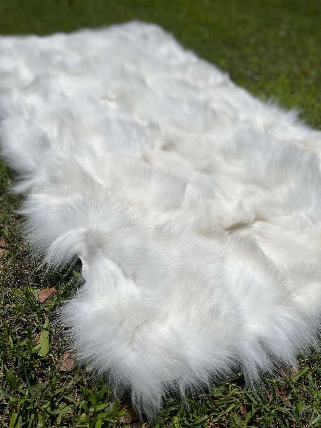 White Fox Fur for Altars, Patchwork Pure White Fox Fur, Real Arctic Fox ...