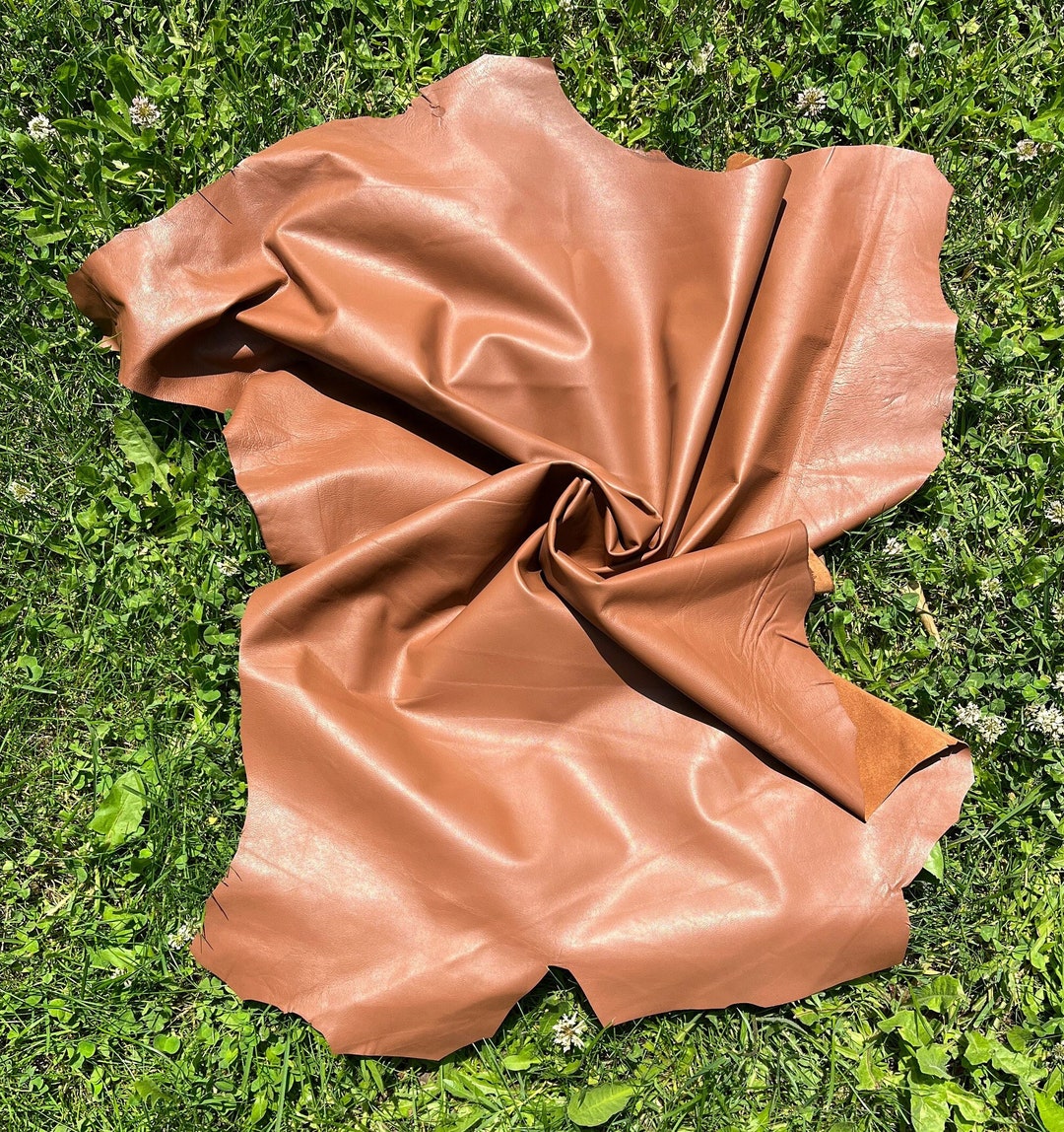Brown Leather, Genuine Leather Skin Sheet, Throw Skin, Real Animal Skin ...