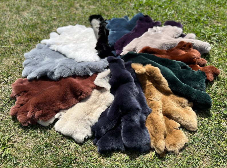 12 Different Color Rabbit Fur Genuine Fur Real Rabbit - Etsy