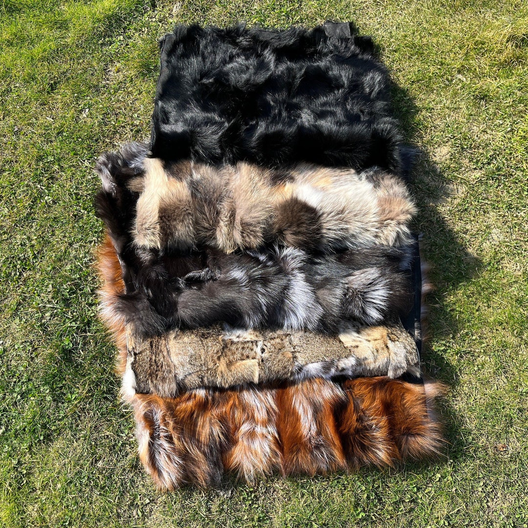 Custom Size Fox Furs, Rare Lynx Fur, XL Size Fox Fur Rug, Genuine ...