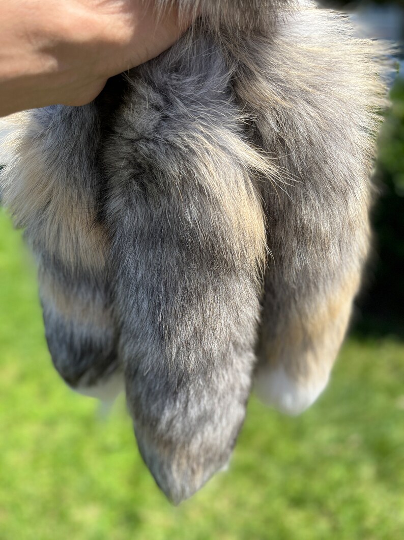 NATURAL COLOR FOXTAIL White Fur Costume Tails Fox Fur - Etsy