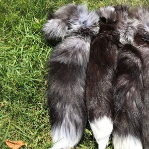 Wild Silver Foxtail Genuine Fox Tail Real Fox Fur 1st Quality Soft XL ...