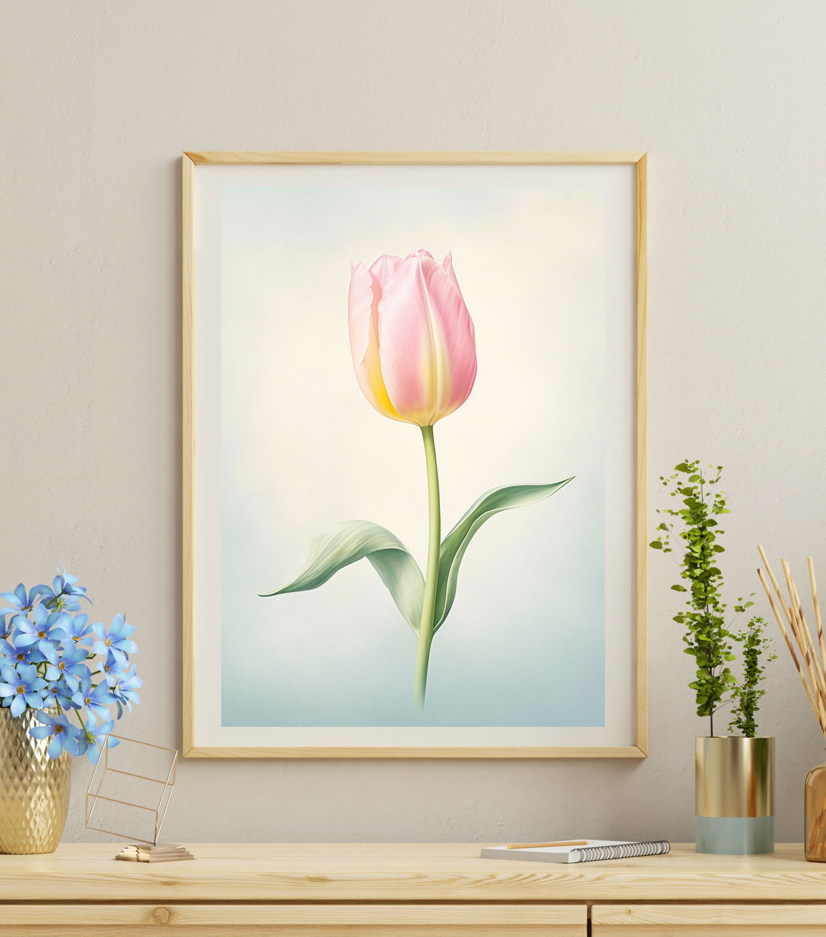 Single Tulip Flower Painting