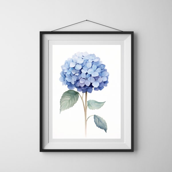 Blue Hydrangea Digital Print - Etsy