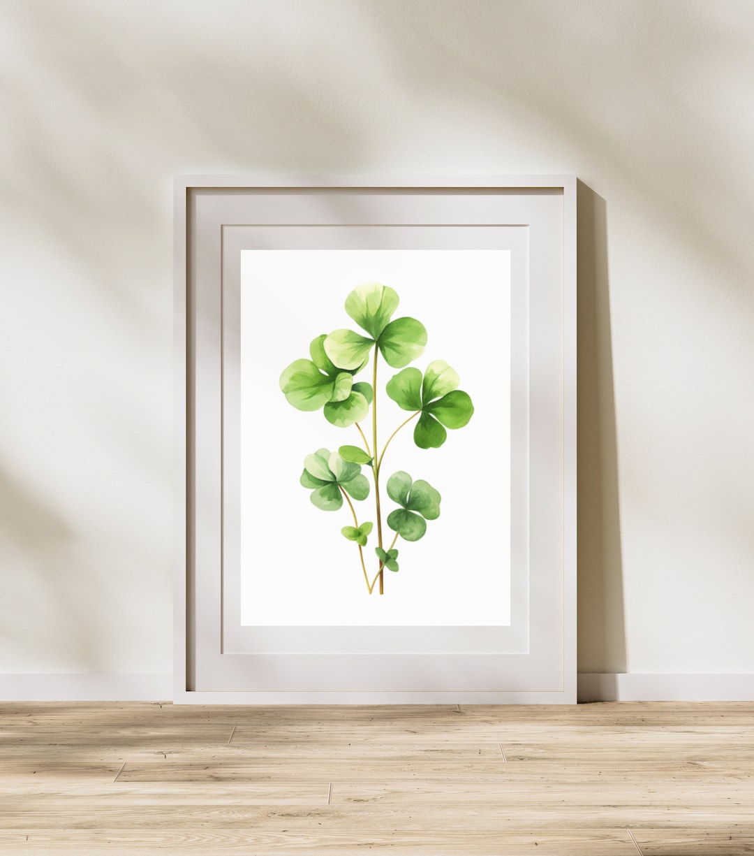 Minimalistic Clover Print Lucky Clover Printable Plant - Etsy
