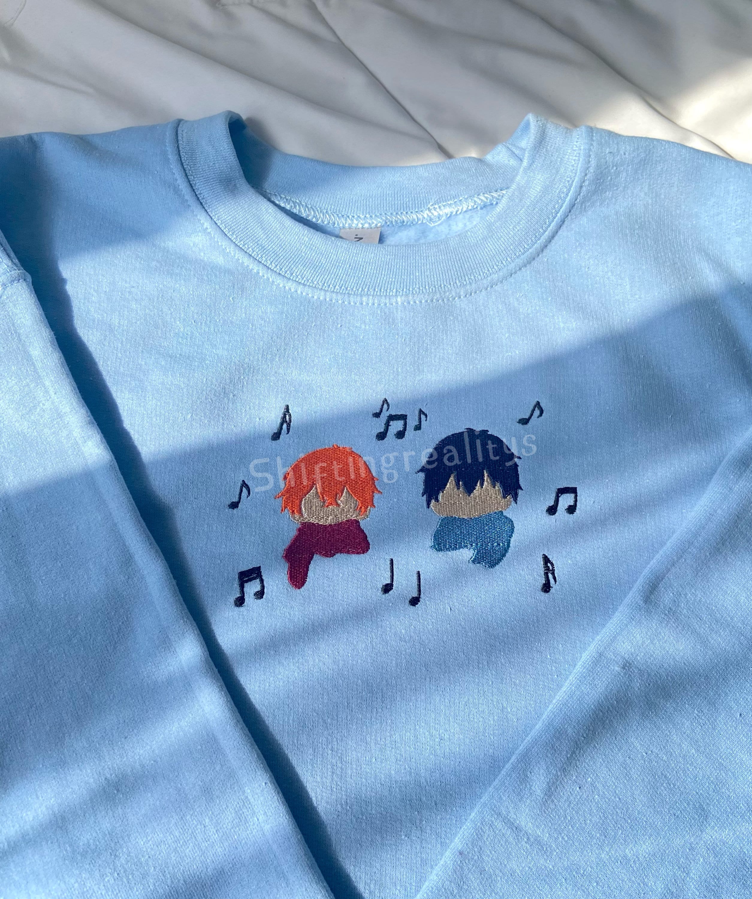 Chibi Music Boys Cute Kawaii Bl Otaku Sweatshirt, Embroidery Crewneck ...