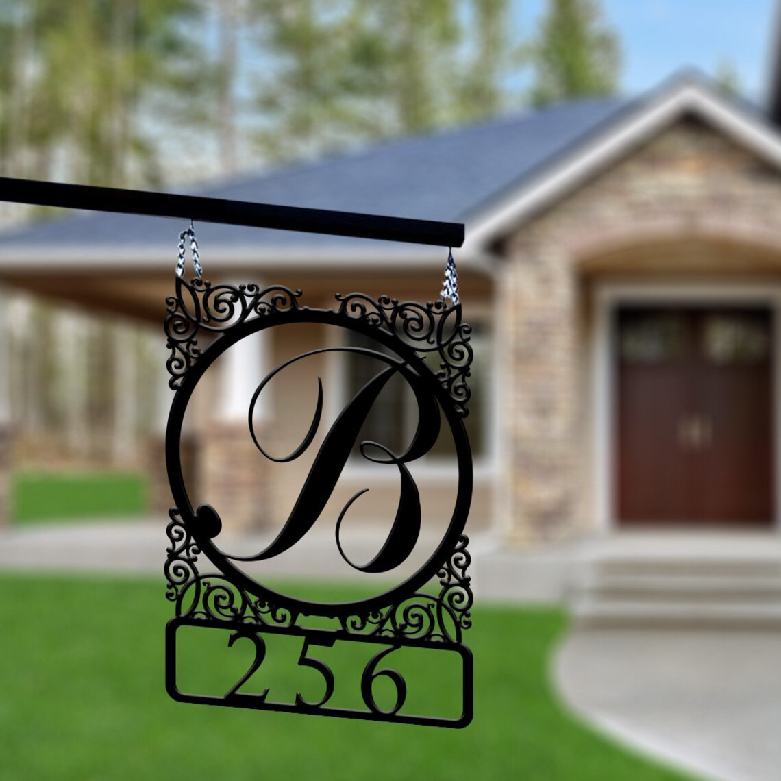 Custom Metal Address Sign Monogram Letter Sign Address | Etsy