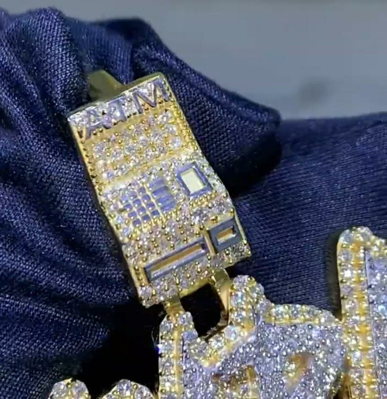 Moissanite Custom 3D Letter Hip Hop Pendant, Moissanite Diamond Two ...