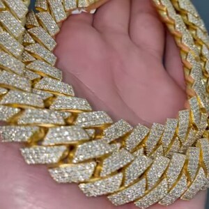 Moissanite/simulated Diamond 20 Inch Chain, Classic Cuban Link Hip Hop ...