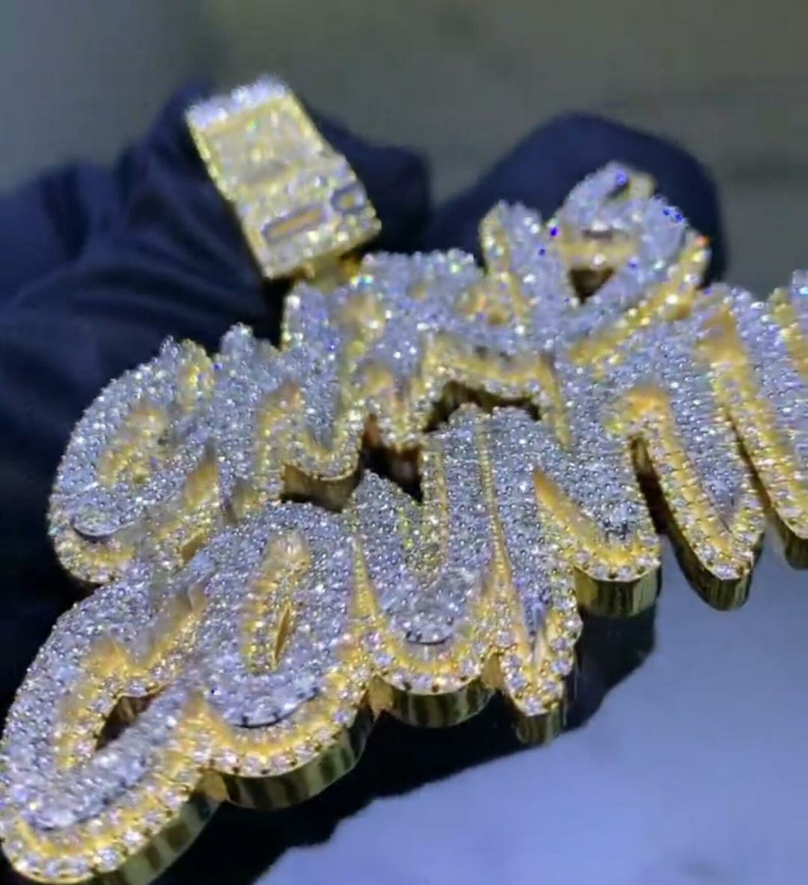 Moissanite Custom 3D Letter Hip Hop Pendant, Moissanite Diamond Two ...