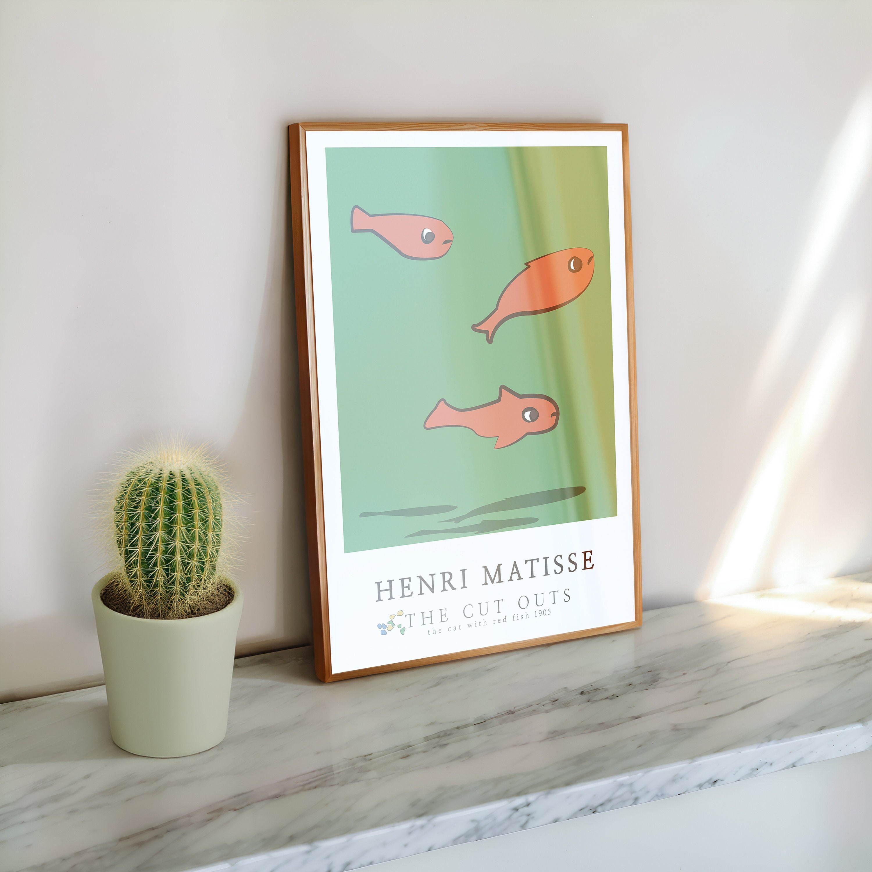 Henri Matisse the Cat With Red Fish Cut-outs Print , Gallery Wall Art ...