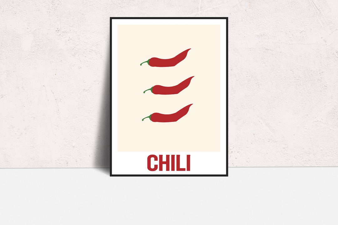 Chili Pepper Poster _ Digital Art L High-resolution Printable ...