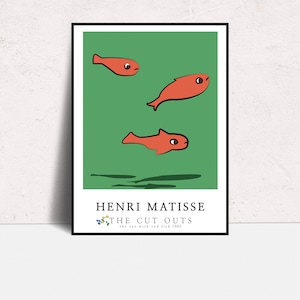 Henri Matisse the Cat With Red Fish Cut-outs Print , Gallery Wall Art ...