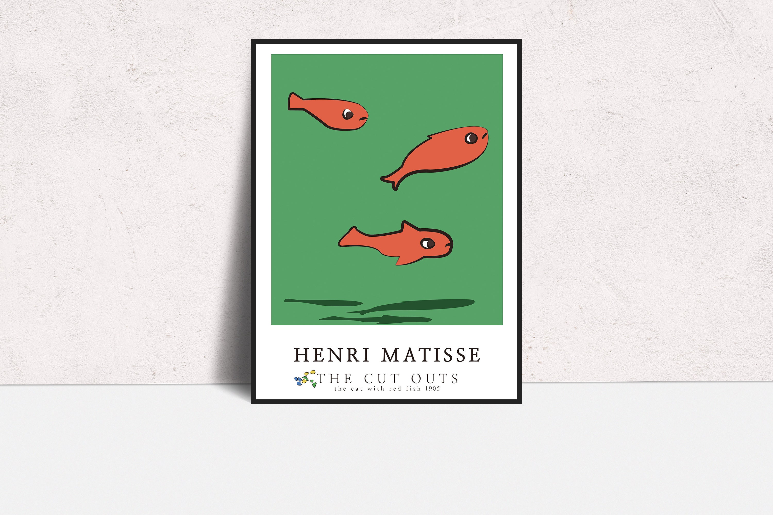 Henri Matisse the Cat With Red Fish Cut-outs Print , Gallery Wall Art ...
