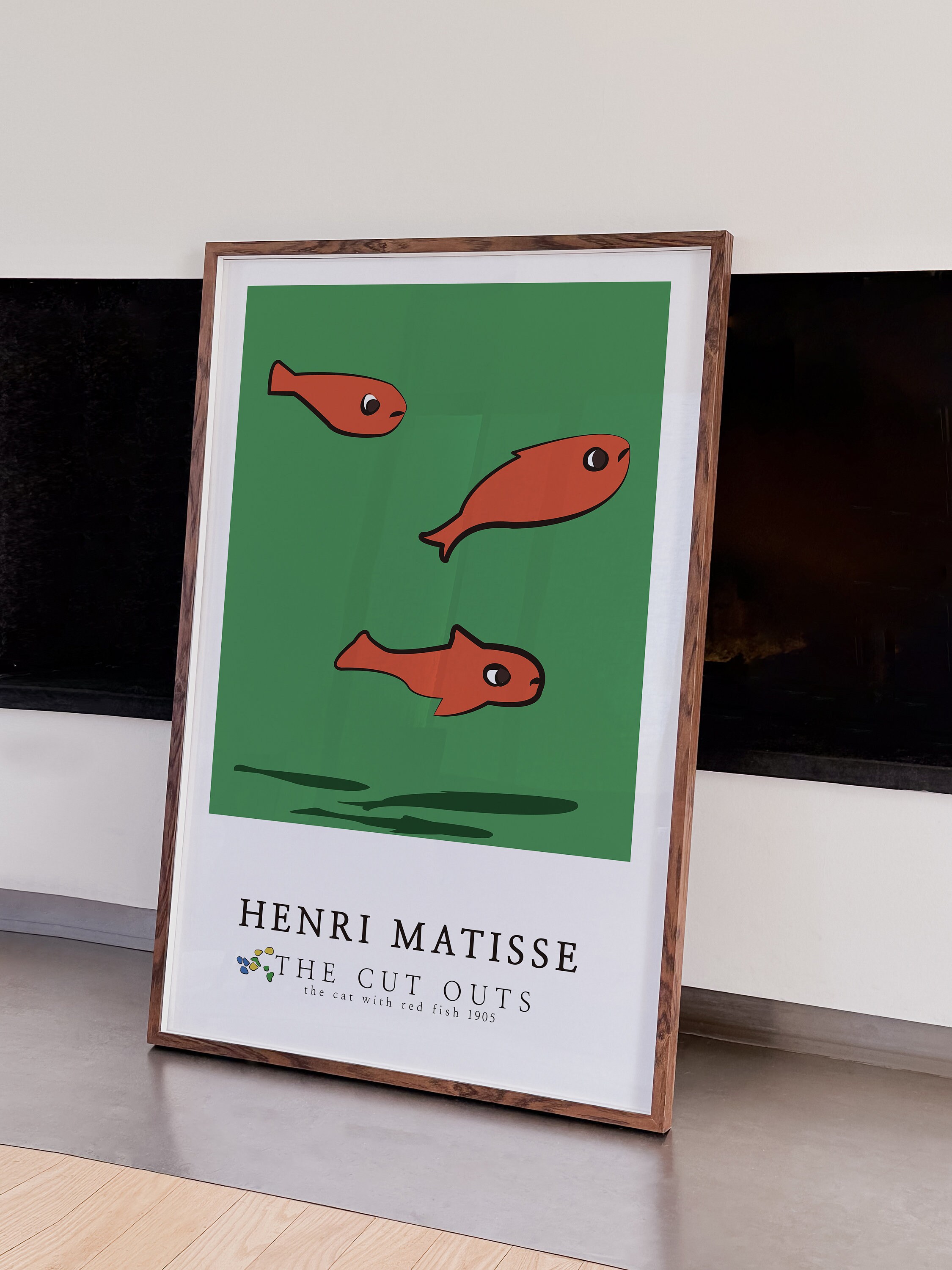 Henri Matisse the Cat With Red Fish Cut-outs Print , Gallery Wall Art ...