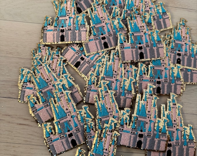 Iron on Disney Castle Patch- Disney Embroidered Patch- Castle Patch ...