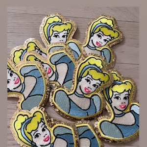 IRON ON Embroidered Princess Patches- Cinderella Patch- Ariel Patch ...