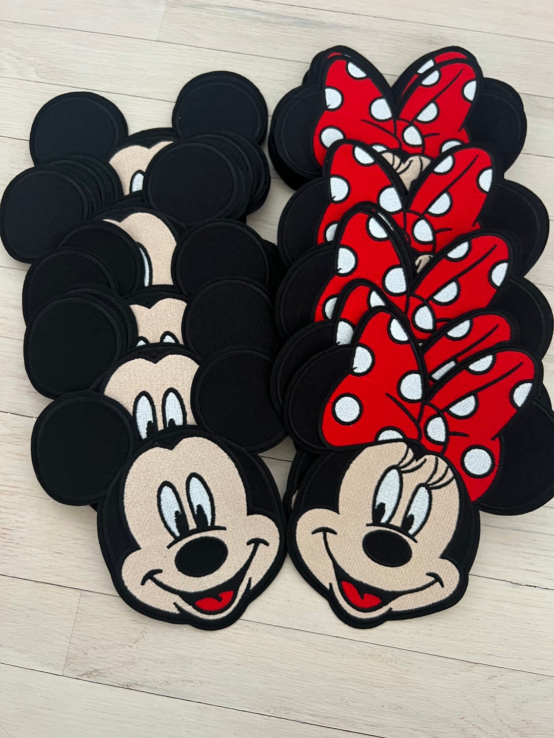 8.5 Inch Mickey Mouse Iron on Embroidered Patch- Mickey Mouse Patch- - Etsy