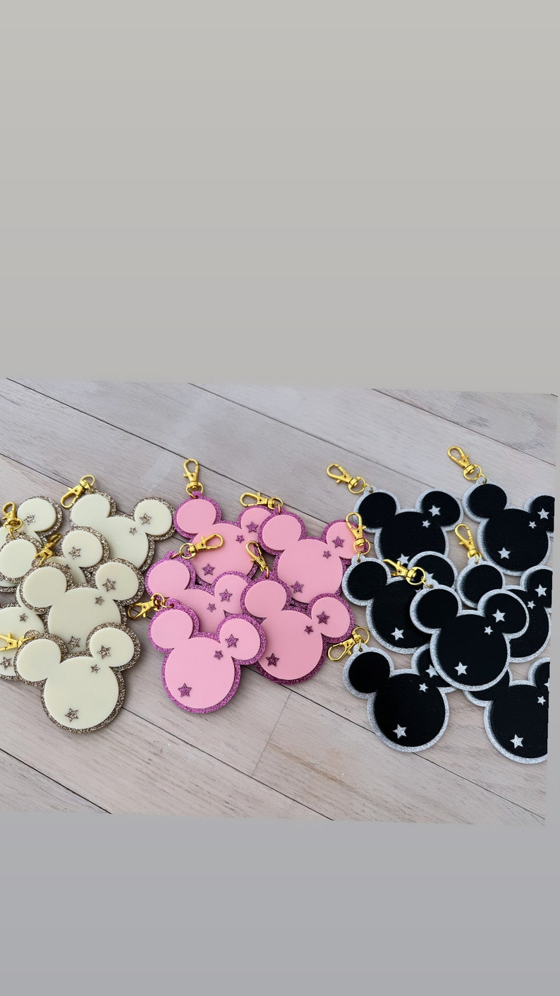 Disney Keychain- Glitter Mickey Keychain- Mickey Mouse Keychain - Etsy