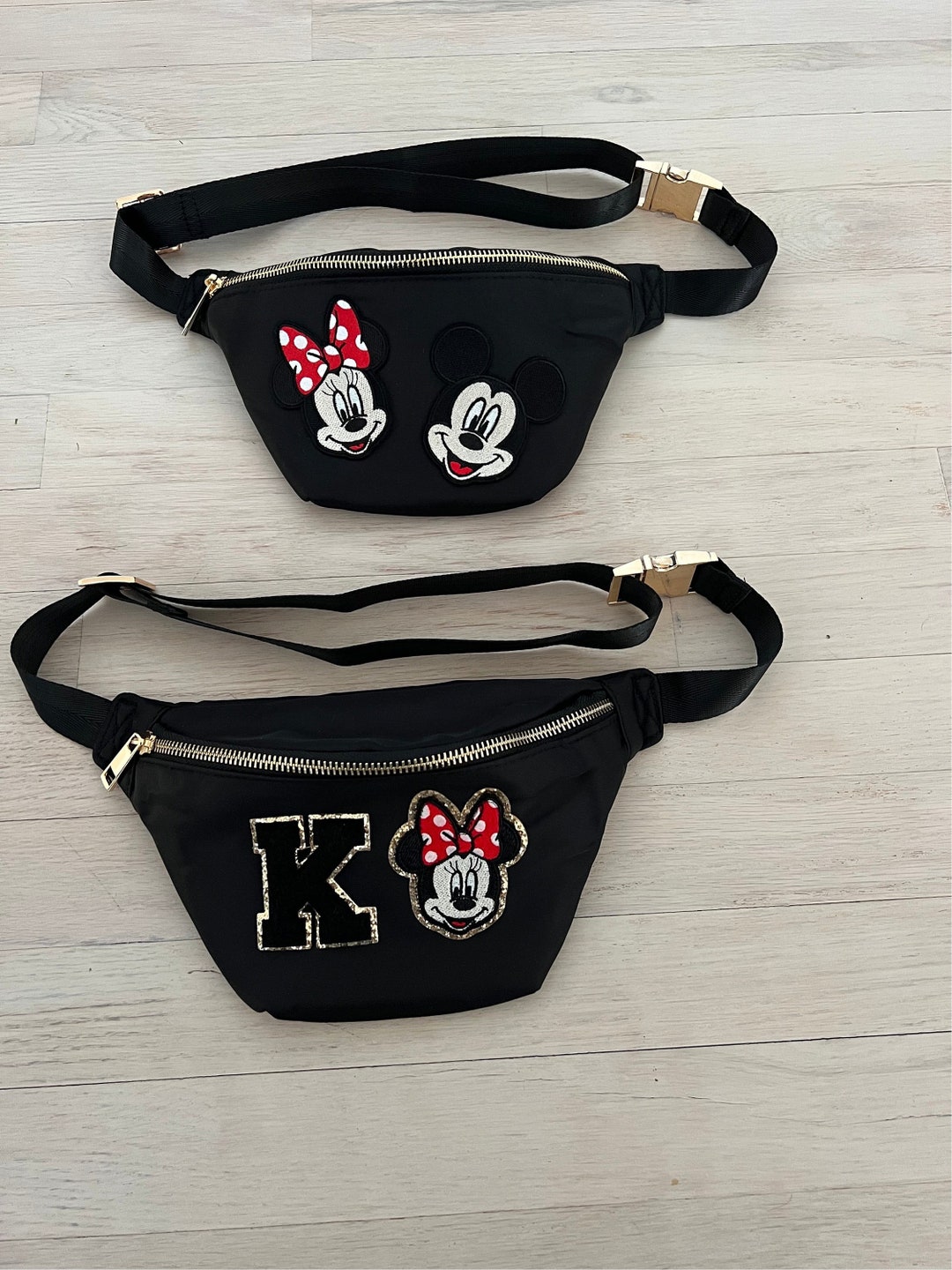 READY TO SHIP Nylon Small Fanny Pack- Mickey and Minnie Fanny Pack ...