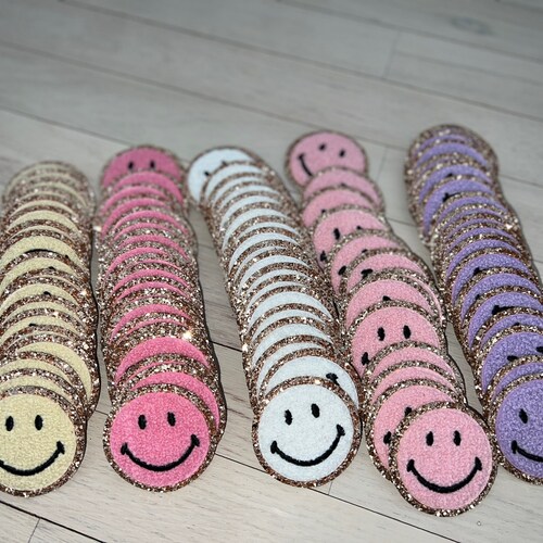 Lightning Eyes Smiley Face Chenille Iron-on Patches - Etsy
