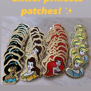 IRON ON Embroidered Princess Patches Cinderella Patch Ariel - Etsy