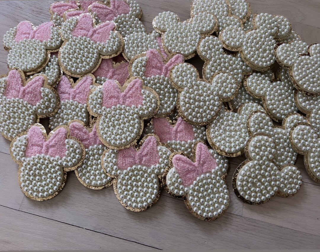 3.5 INCH Pearl Minnie Mouse- Pearl Mickey Mouse-adhesive Minnie Mouse ...