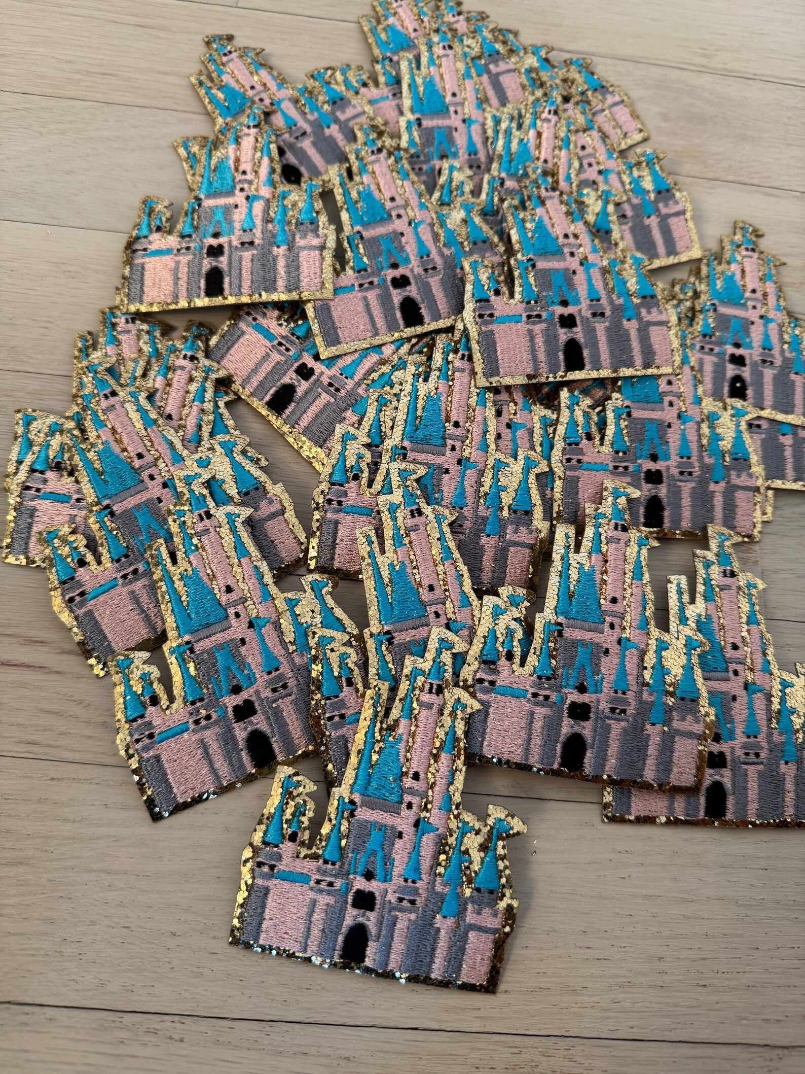 Iron on Disney Castle Patch- Disney Embroidered Patch- Castle Patch ...