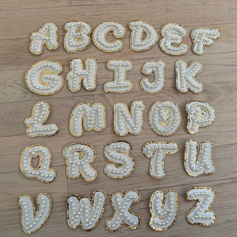 Pearl Iron on Letters - Etsy