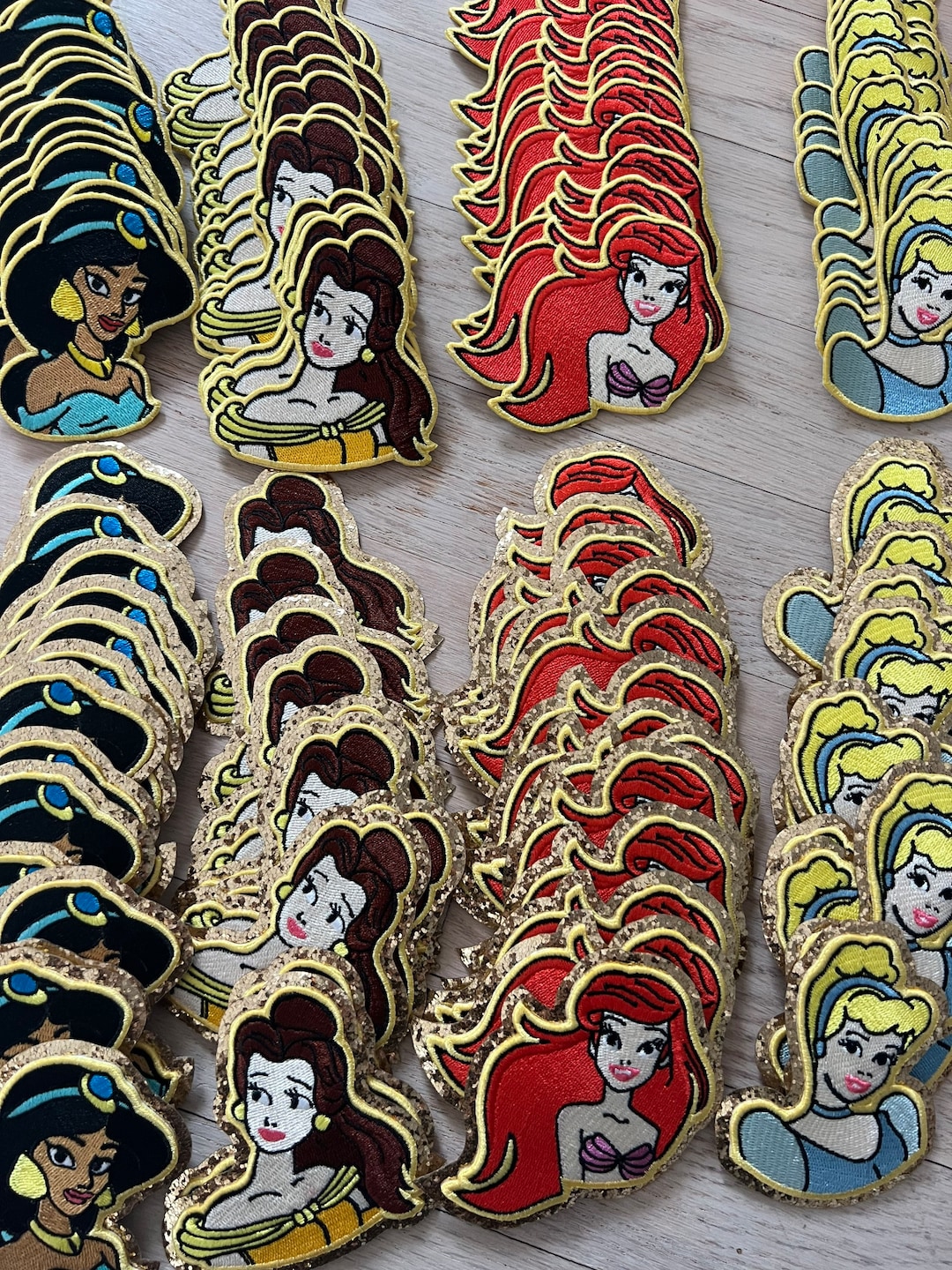 IRON ON Embroidered Princess Patches- Cinderella Patch- Ariel Patch ...