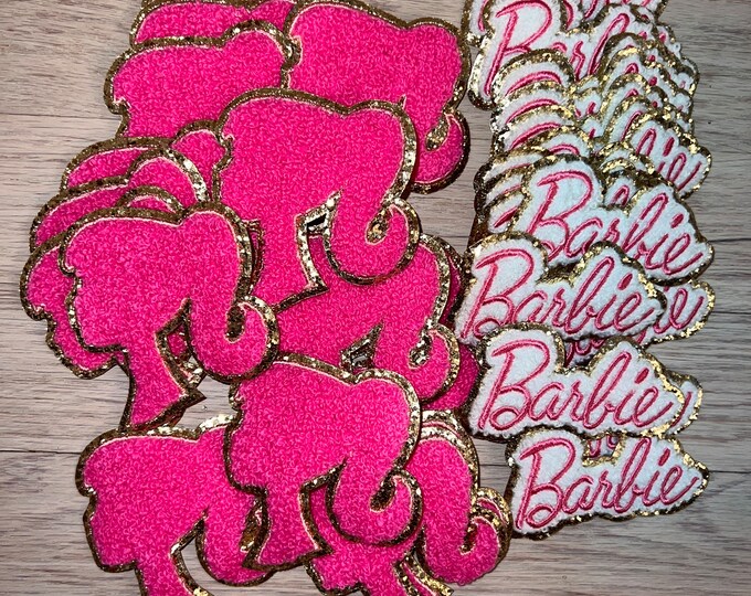 IRON ON Barbie Patch Barbie Sillouette Patch Barbie Chenille - Etsy