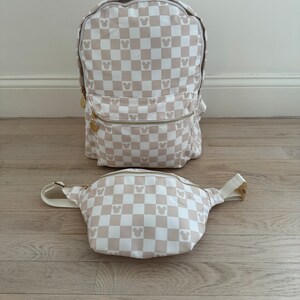 Ready to Ship Classic Checkerboard Mickey Mouse Printed Backpack ...