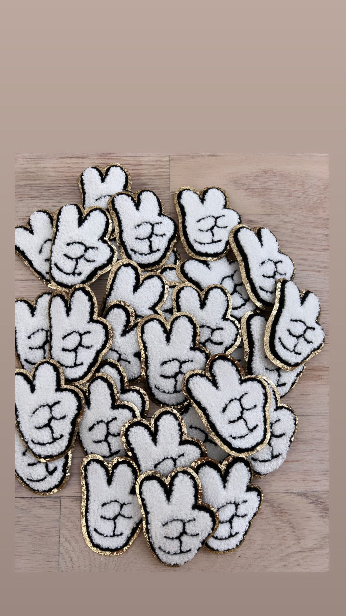 Mickey Peace Sign Hand Chenille Glitter Iron on Patch Mickey - Etsy