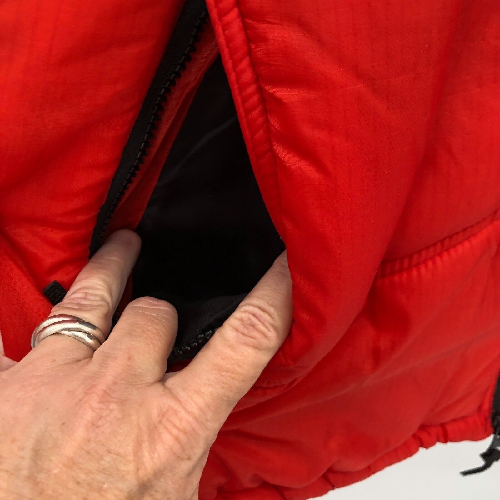 Vintage Kad Clothing Co Puffer Vest Size XL Red Zipp Pockets Front ...